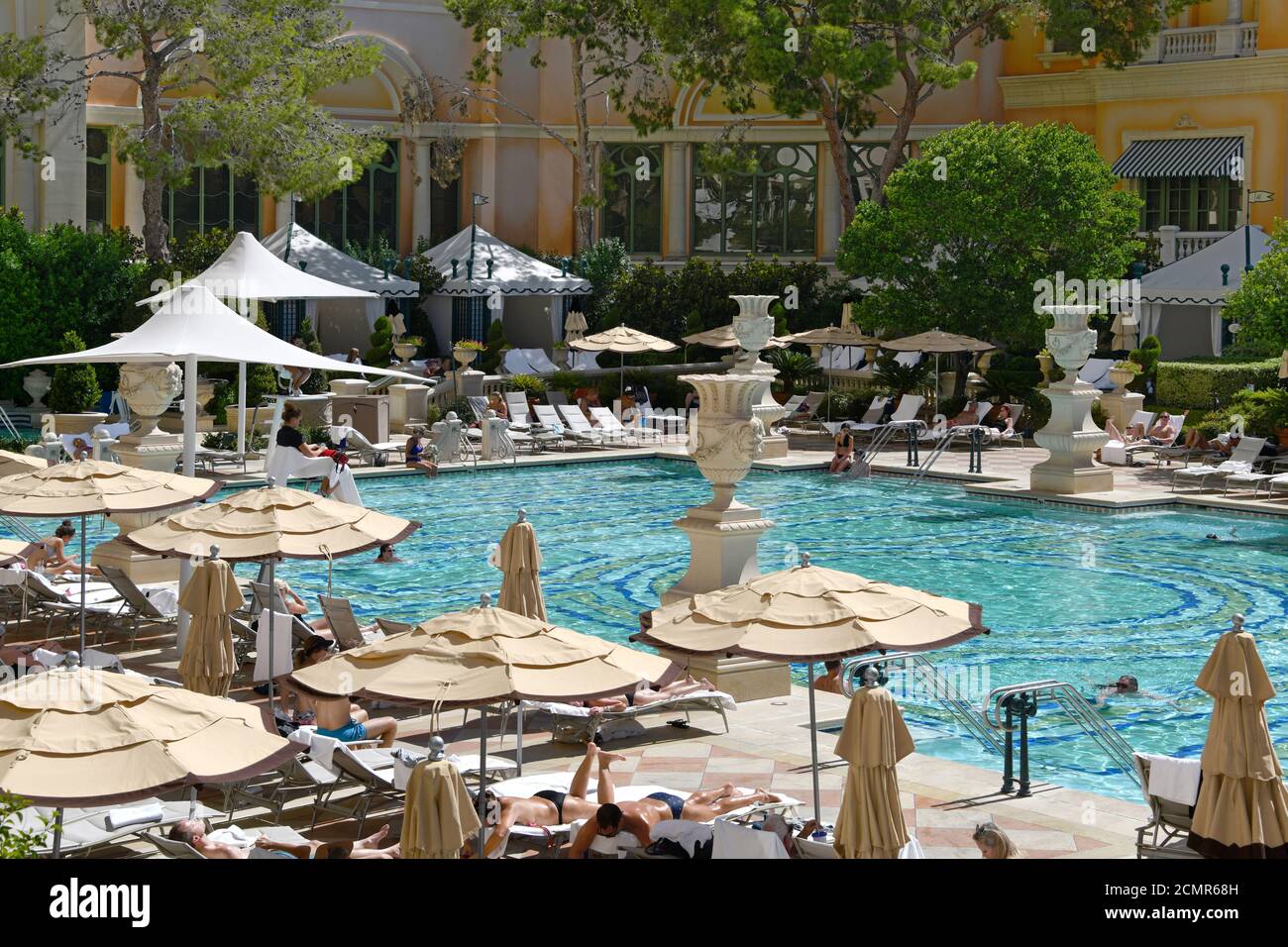Las Vegas NV, USA 09-26-18 Pools & Cabanas at the Bellagio is an ...