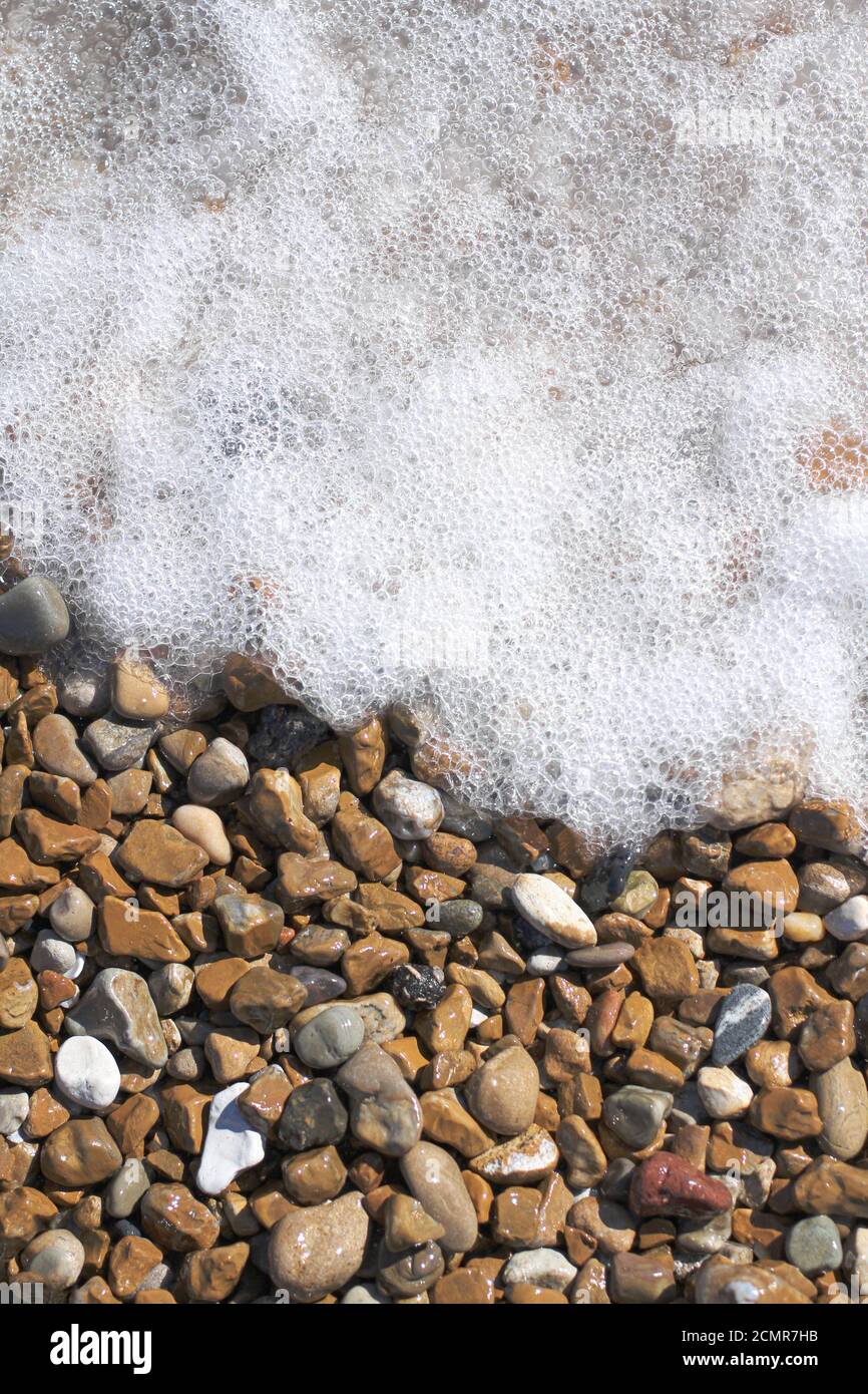 Aerial view sand pebbles beach hi-res stock photography and images - Alamy