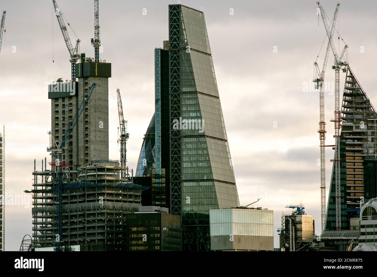 London, England, 2017.Close up of London Skyline with various tall ...