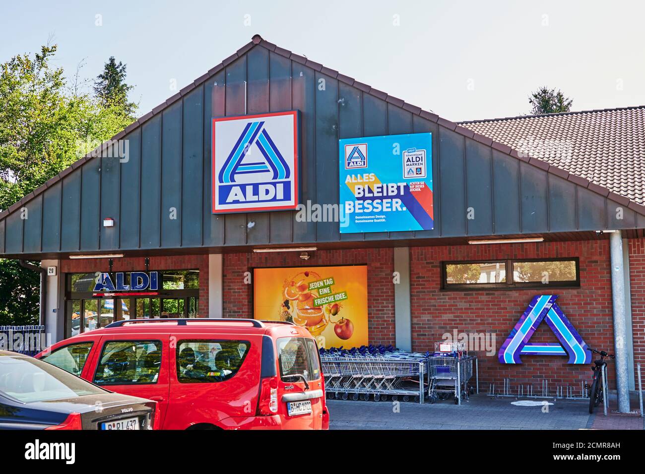 Berlin, Germany - September 17, 2020: Entrance of a supermarket in ...