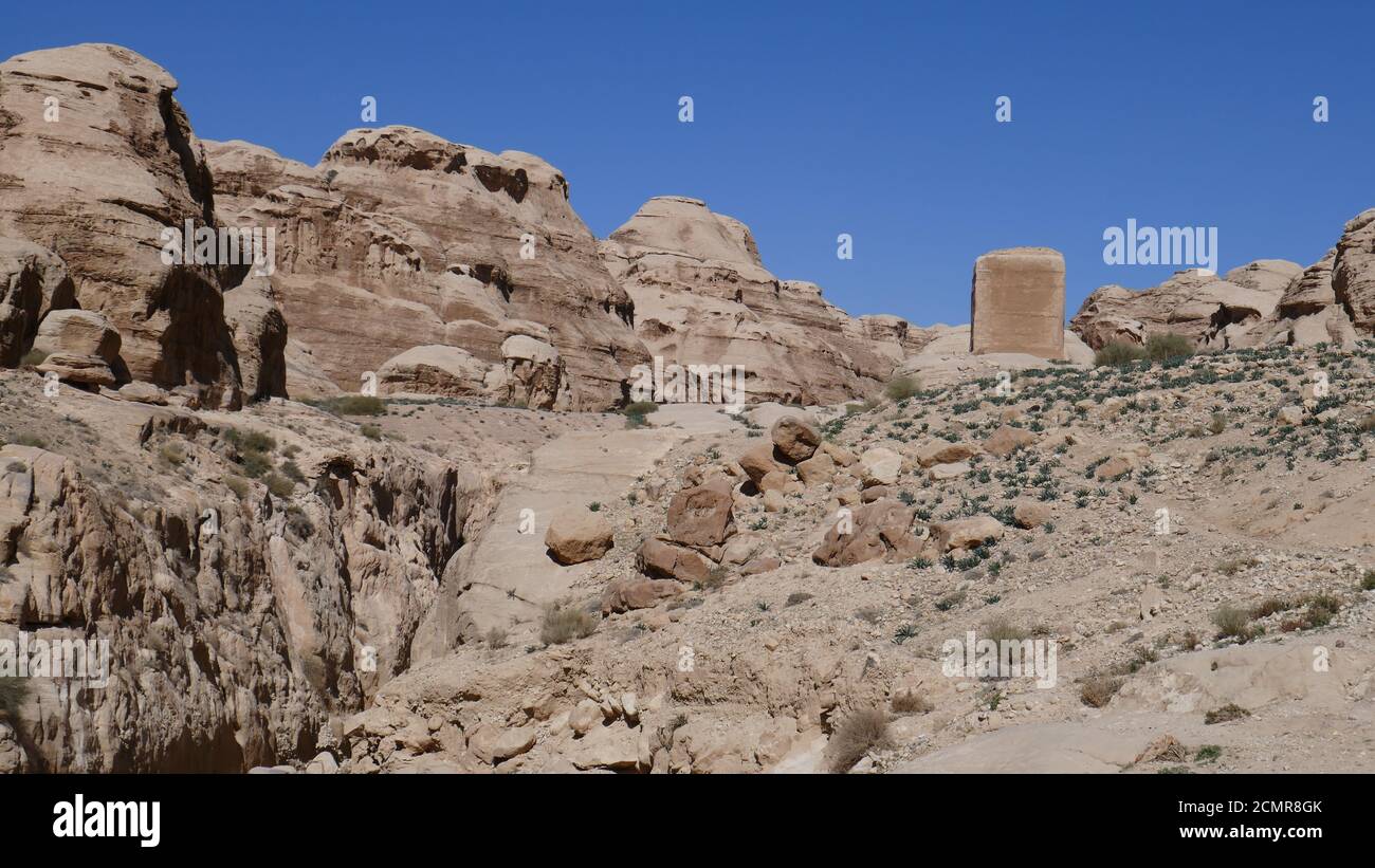 Rock landscape in Petra, Jordan Stock Photo - Alamy