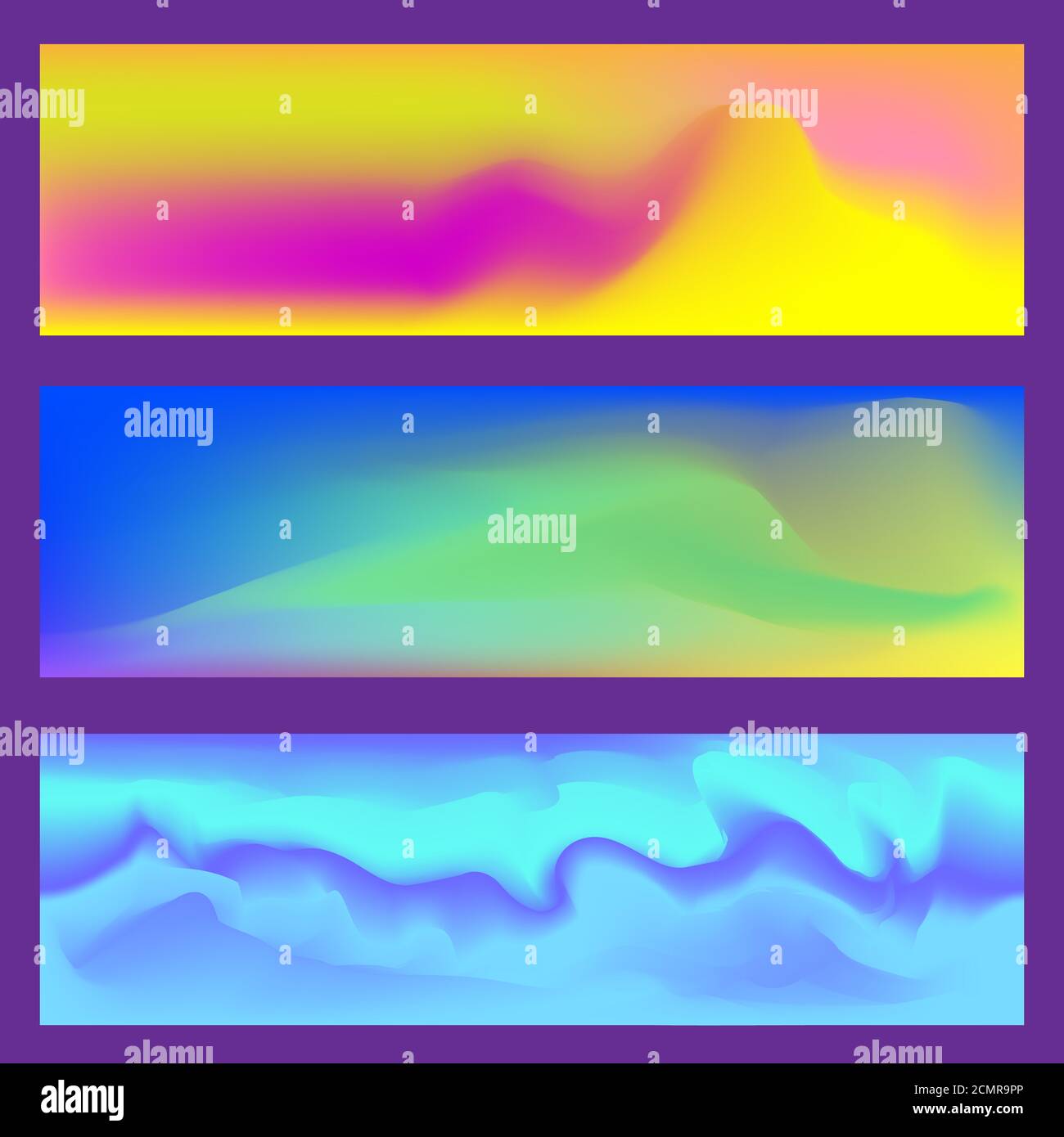 Abstract fluid 3d shapes vector trendy liquid colors banners set ...