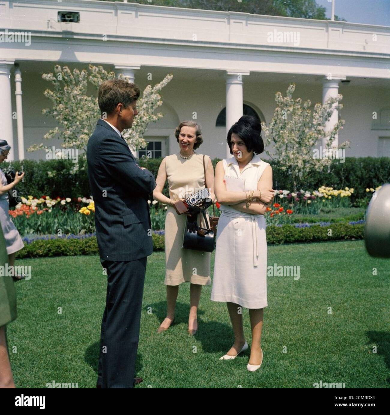 John F. Kennedy and Helen Thomas Stock Photo - Alamy