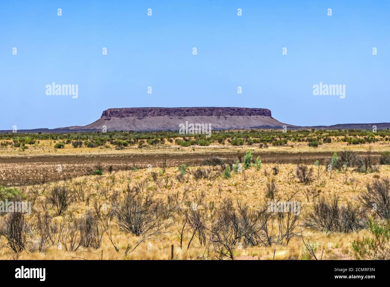 Australia's outback with the red center of the Northern Territory with ...