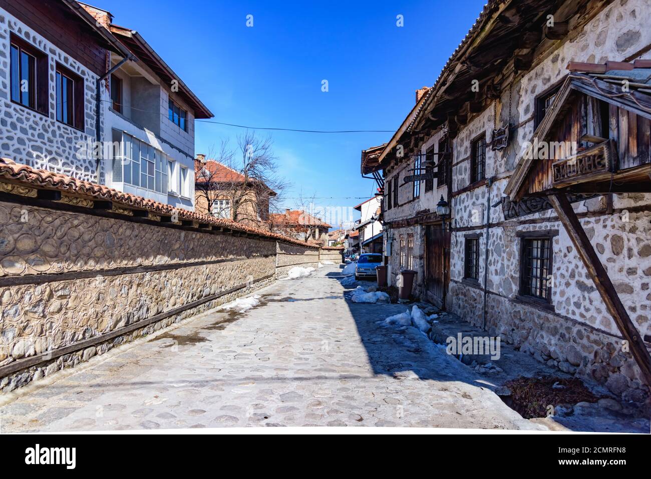 Bansko streets in Bulgaria Stock Photo - Alamy