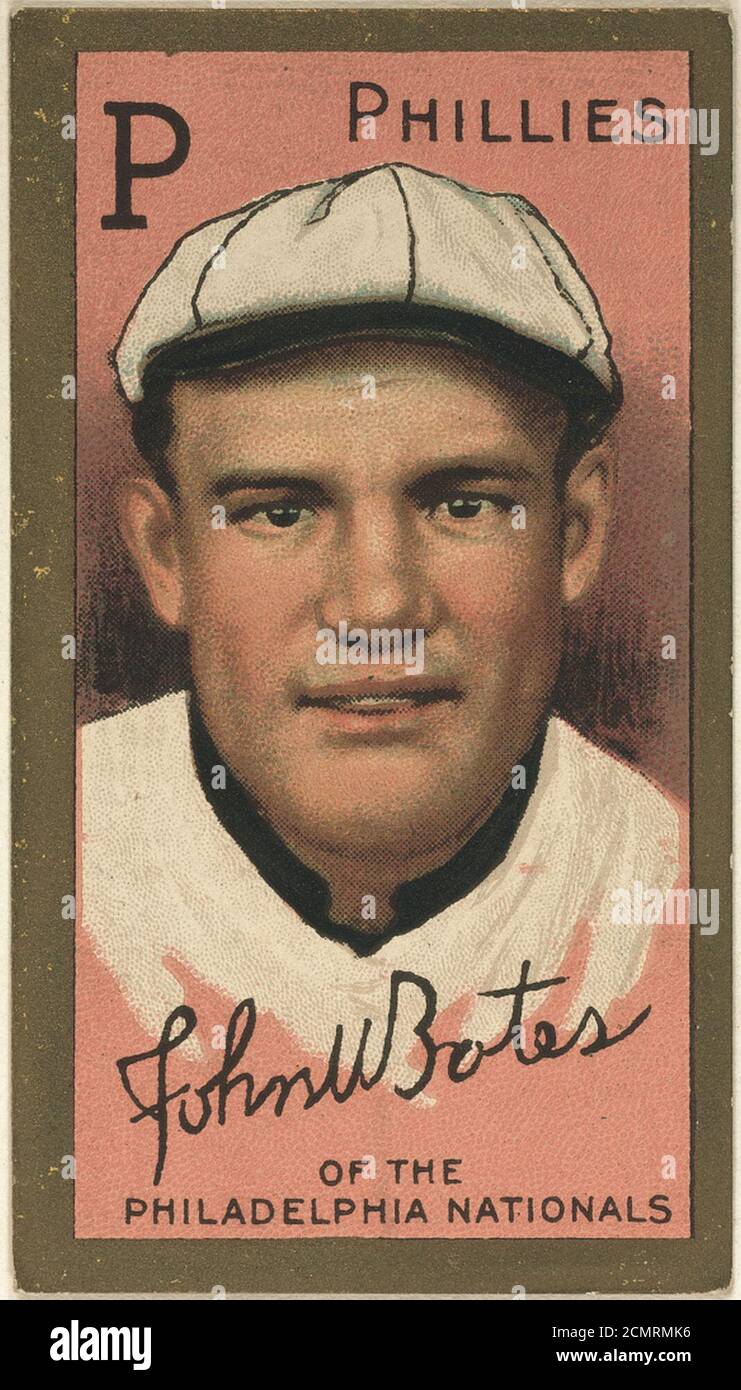 John W. Bates, Philadelphia Phillies, baseball card portrait Stock ...
