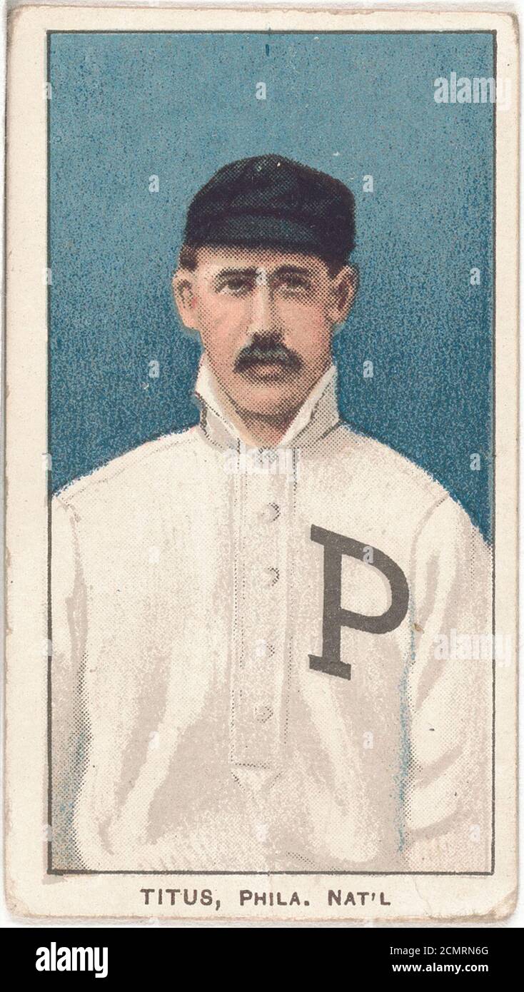 John Titus, Philadelphia Phillies, baseball card portrait Stock Photo - Alamy