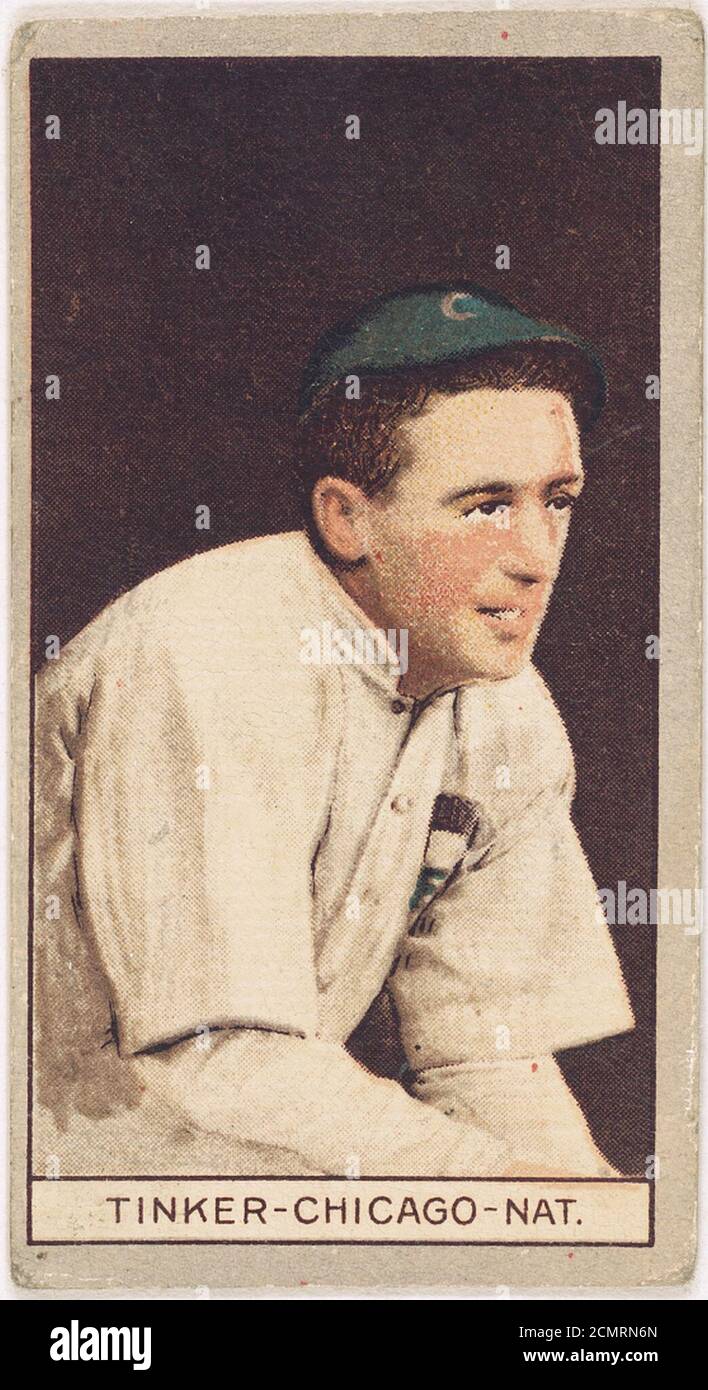 Joseph Tinker, Chicago Cubs, baseball card portrait Stock Photo - Alamy