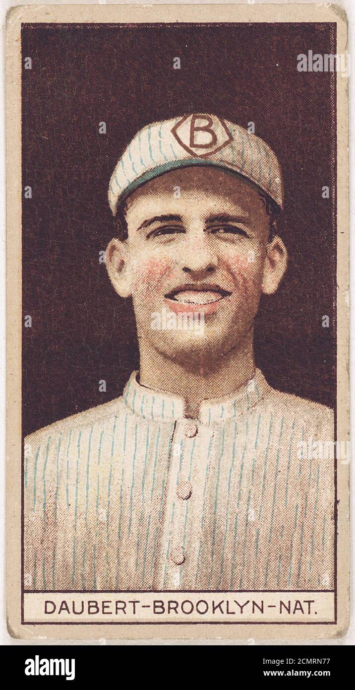 John Daubert, Brooklyn Dodgers, baseball card portrait Stock Photo - Alamy