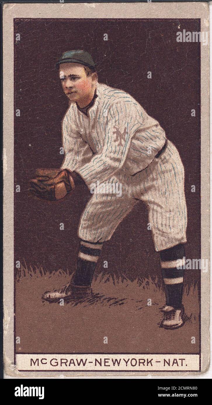 John J. McGraw, New York Giants, baseball card portrait Stock Photo - Alamy