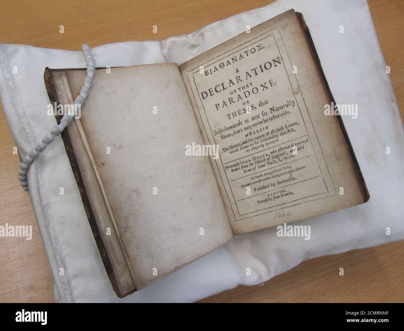 John Donne's Biathanatos Stock Photo - Alamy