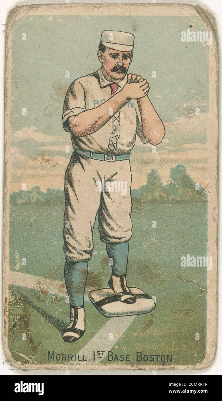 John Morrill, Boston Beaneaters, baseball card portrait Stock Photo - Alamy