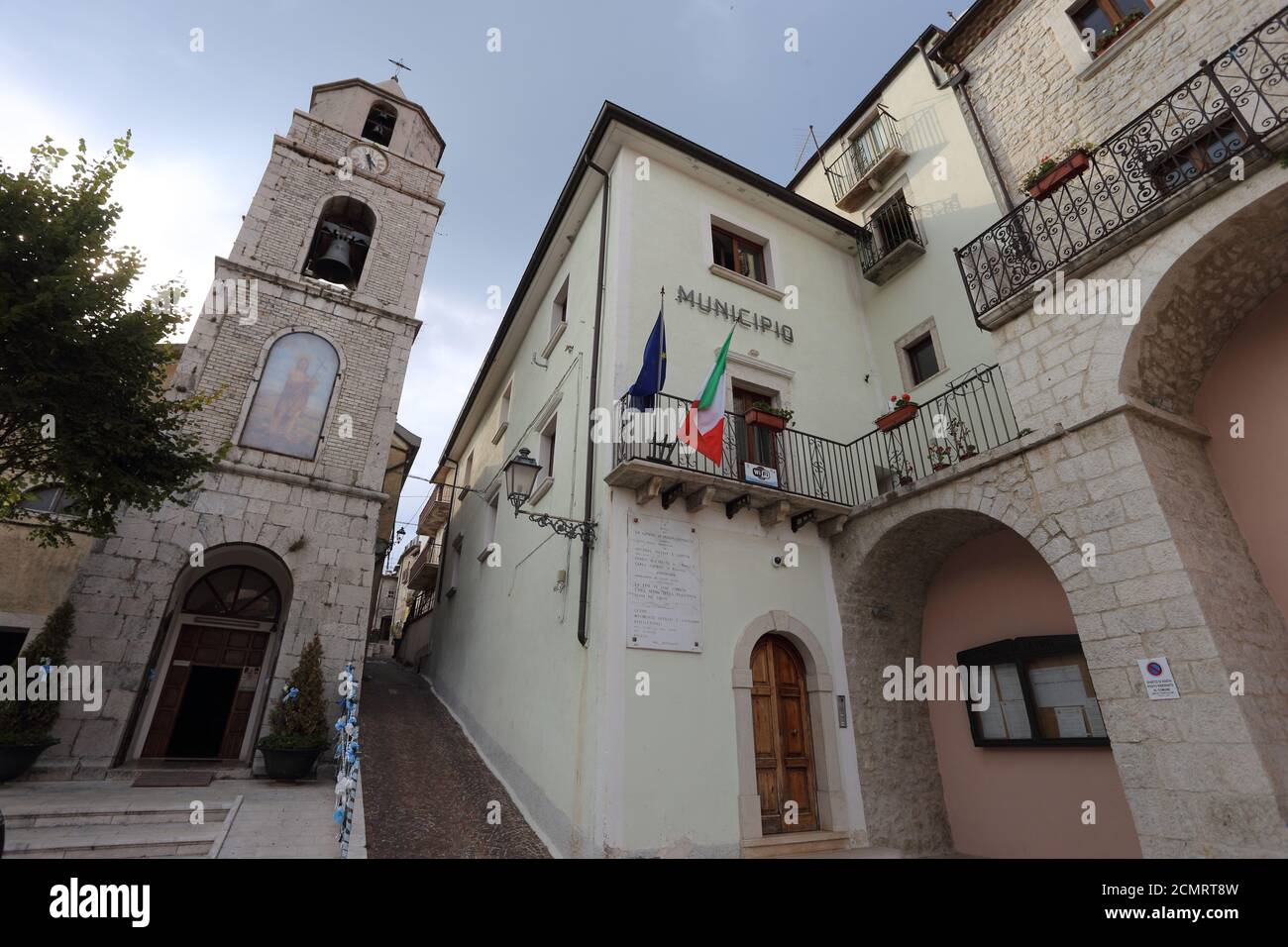 Letino, Italy - September 17, 2020 - The town hall of the small town in ...
