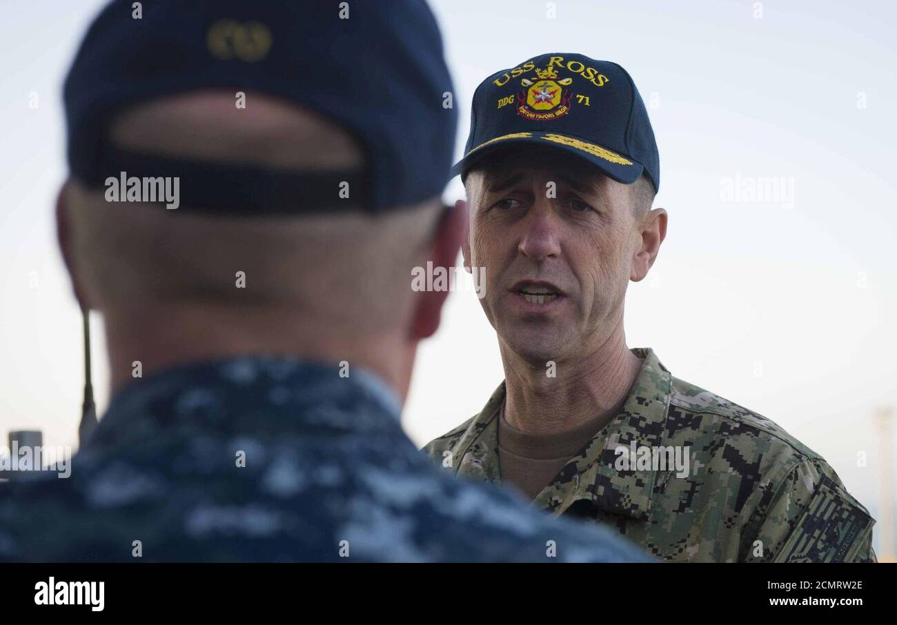 John M. Richardson on USS Ross Stock Photo - Alamy