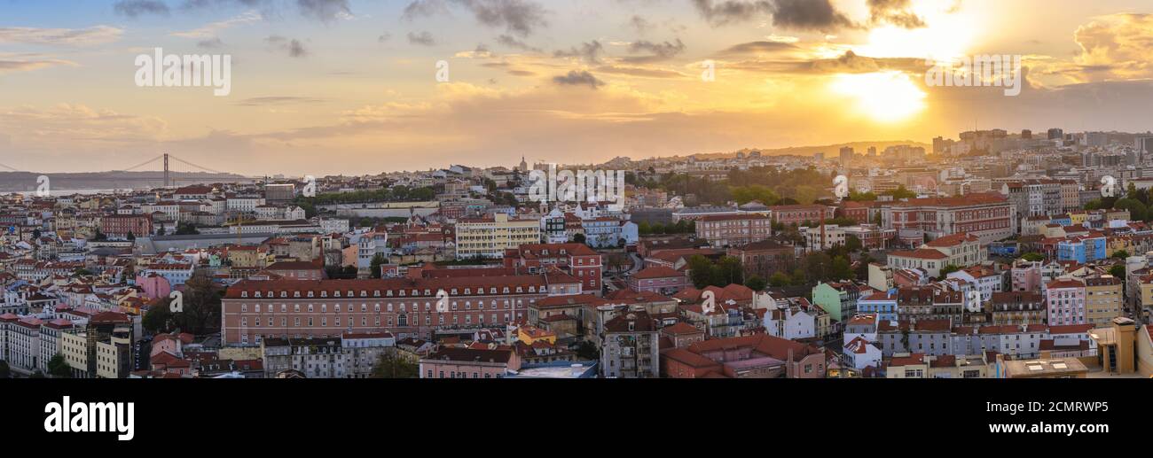 Lisbon view sunset hi-res stock photography and images - Alamy
