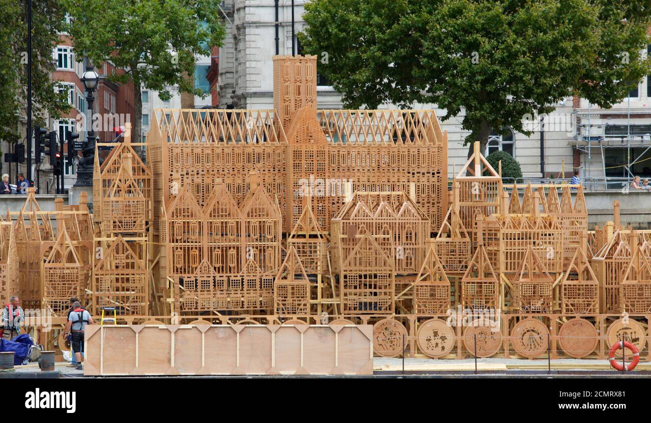 Replica Model of The Great Fire of London, which was set alight to ...