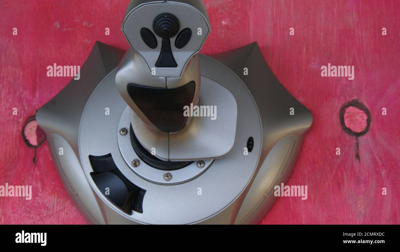 Joystick, silver game controller with controllers, with multiple ...