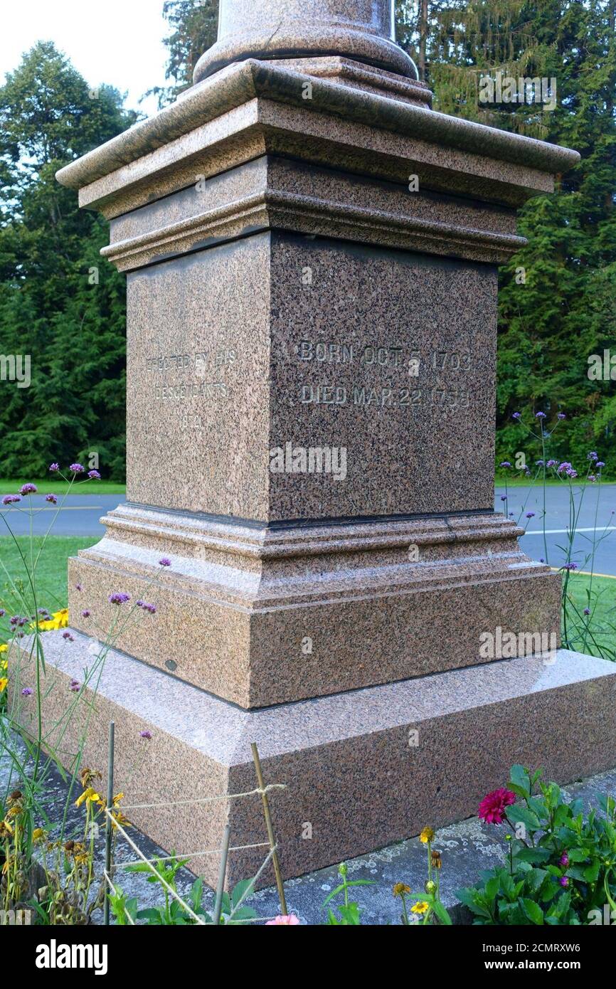 Jonathan Edwards Monument - Stockbridge, Massachusetts Stock Photo - Alamy