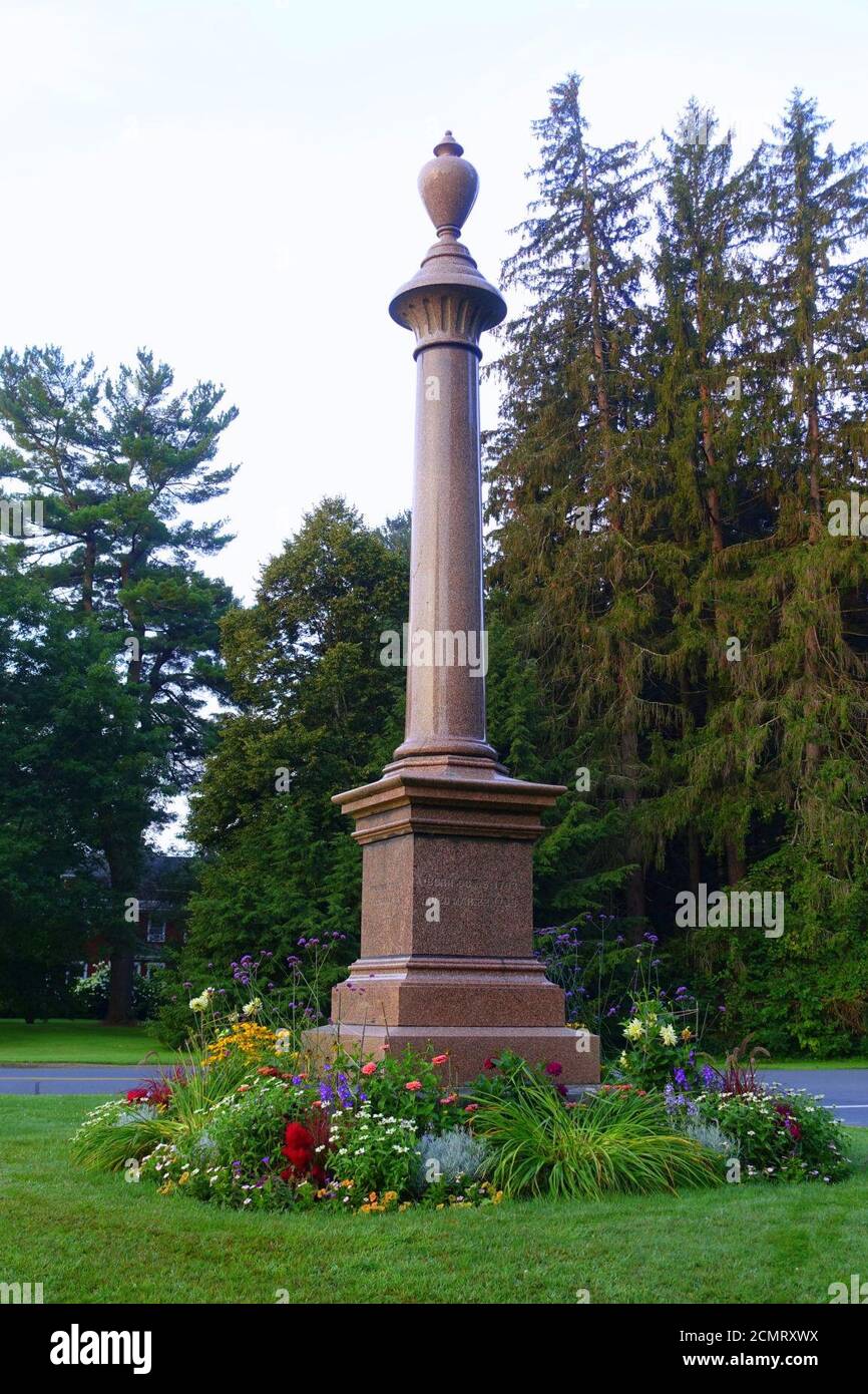 Jonathan Edwards Monument - Stockbridge, Massachusetts Stock Photo - Alamy