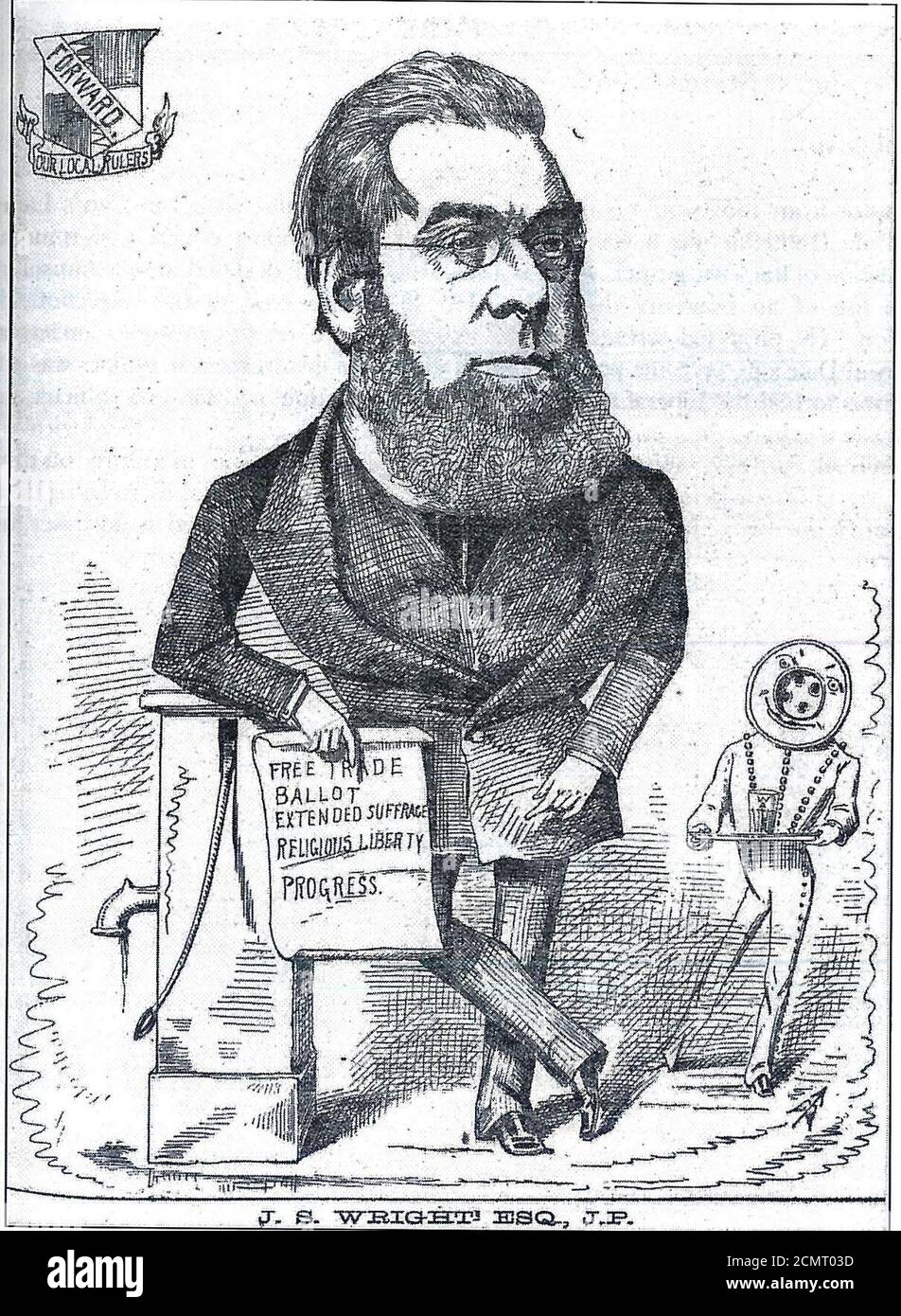 JS Wright cartoon 1876 Stock Photo - Alamy