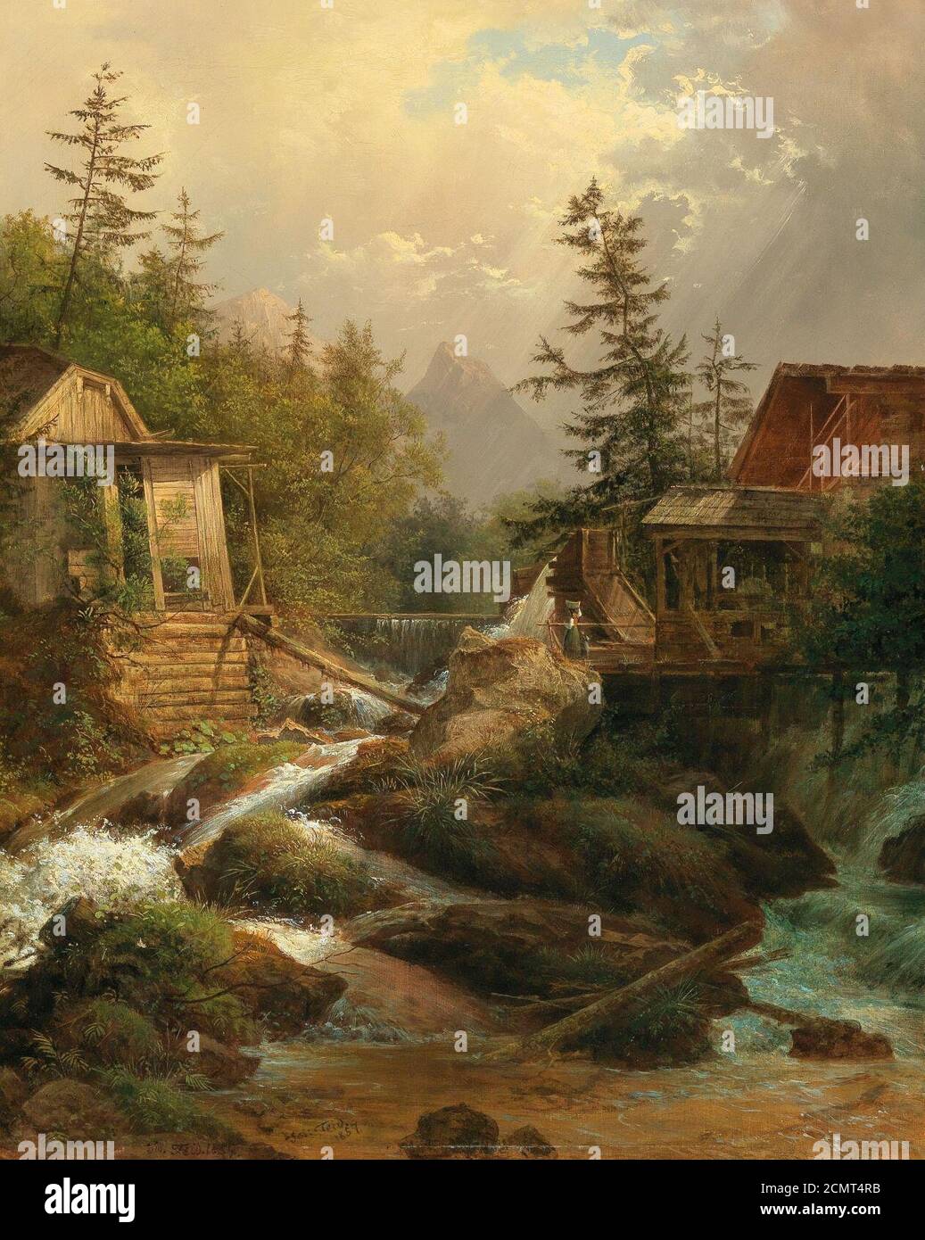 Josef Feid - A mountain mill Stock Photo - Alamy