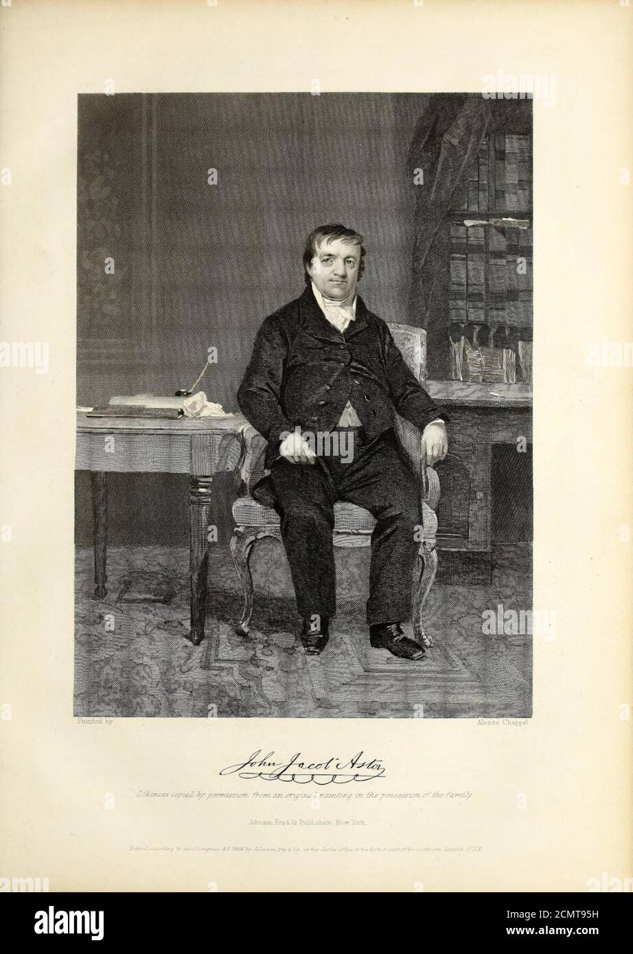 John Jacob Astor - Alonzo Chappel Stock Photo - Alamy