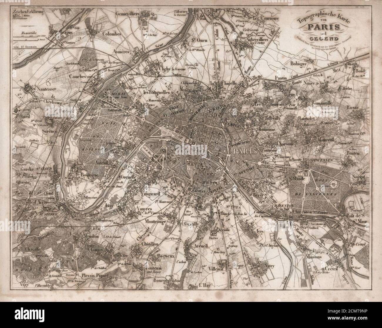 Karte von paris hi-res stock photography and images - Alamy