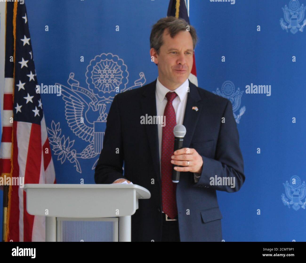 Joseph Cella's first press conference as Ambassador to Fiji Stock Photo ...