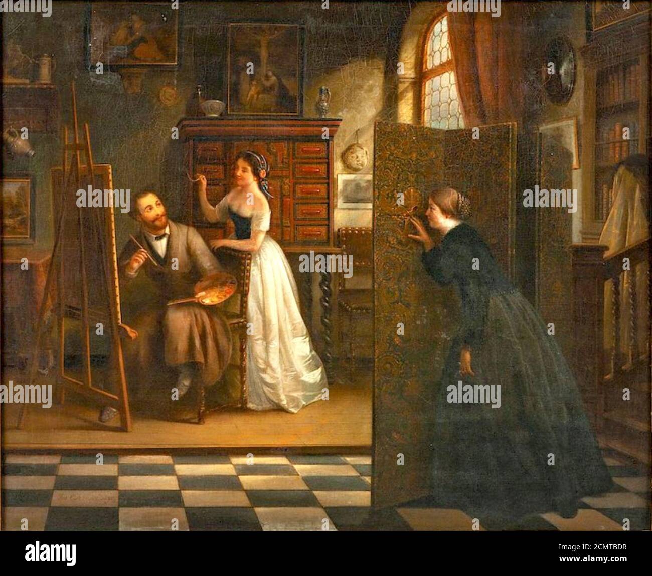 Jozef Cornelius Correns - Artist's studio Stock Photo - Alamy