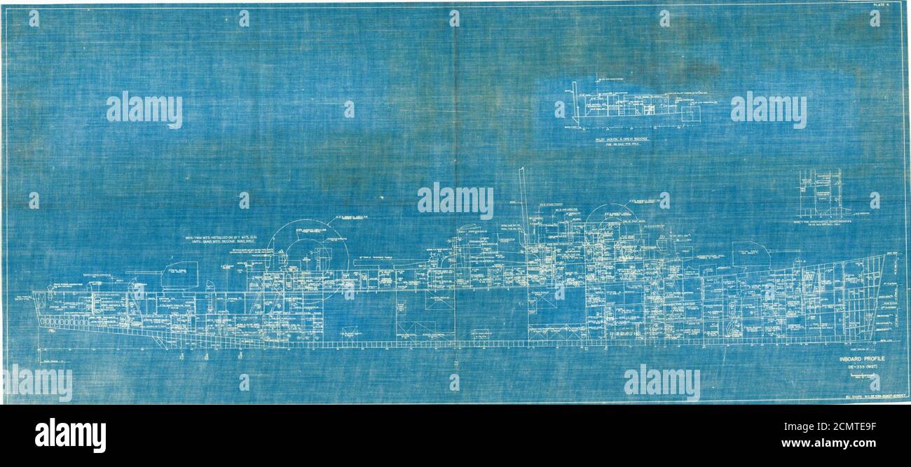 John C. Butler-class destroyer escort inboard profile, 29 September ...