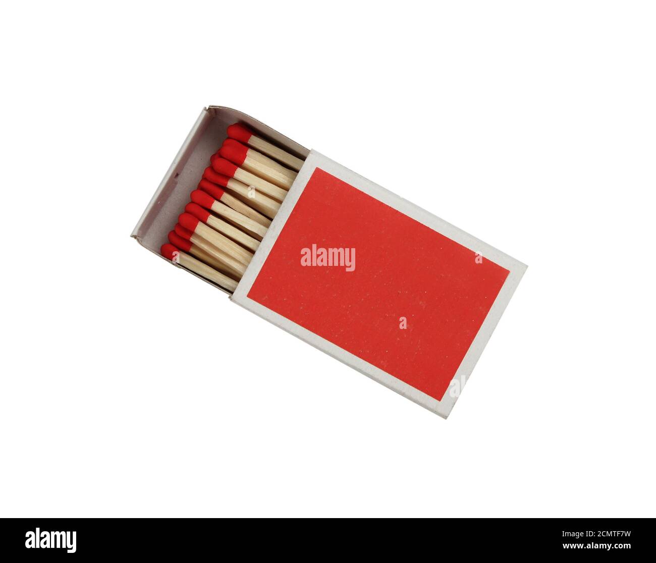 Box of matches with the red head isolated with clipping path Stock ...
