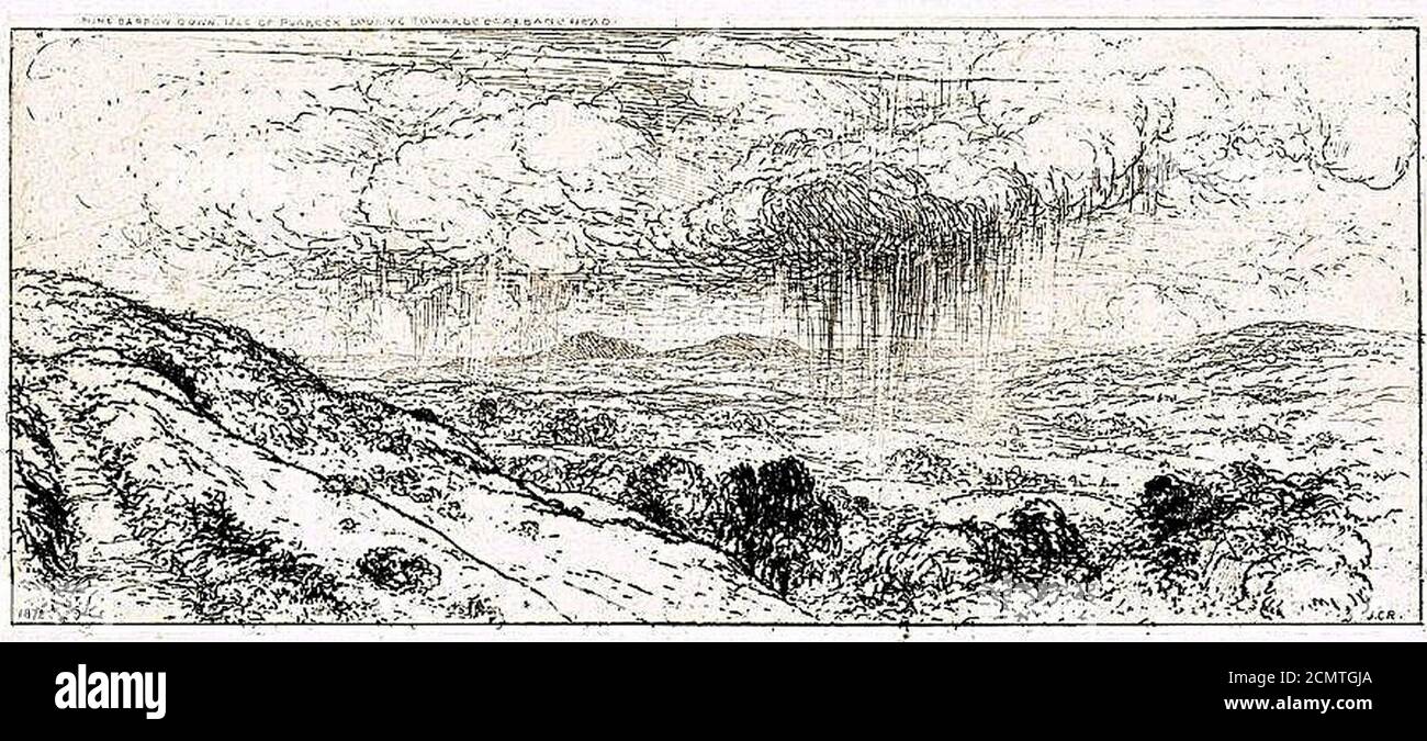 John Charles Robinson - Nine Barrow Down. 1872 Stock Photo - Alamy