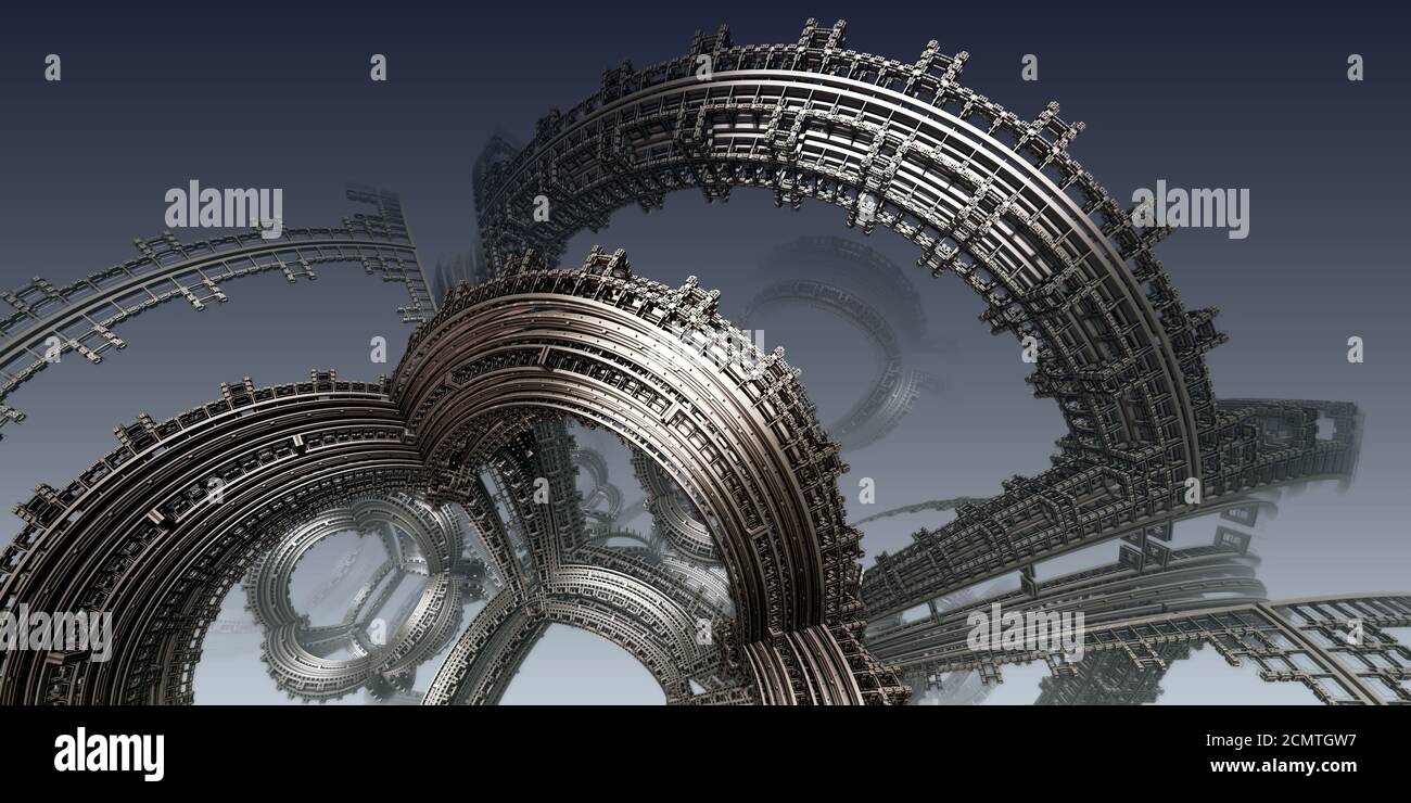 Abstract background, fantastic 3D structures, fictional background ...