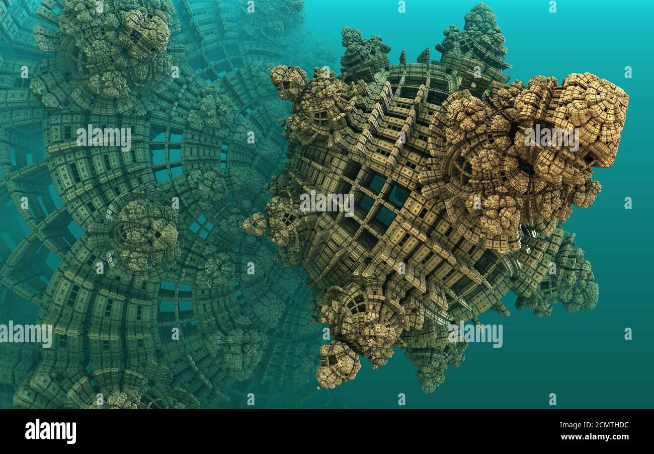 Abstract background, fantastic 3D gold structures Stock Photo - Alamy