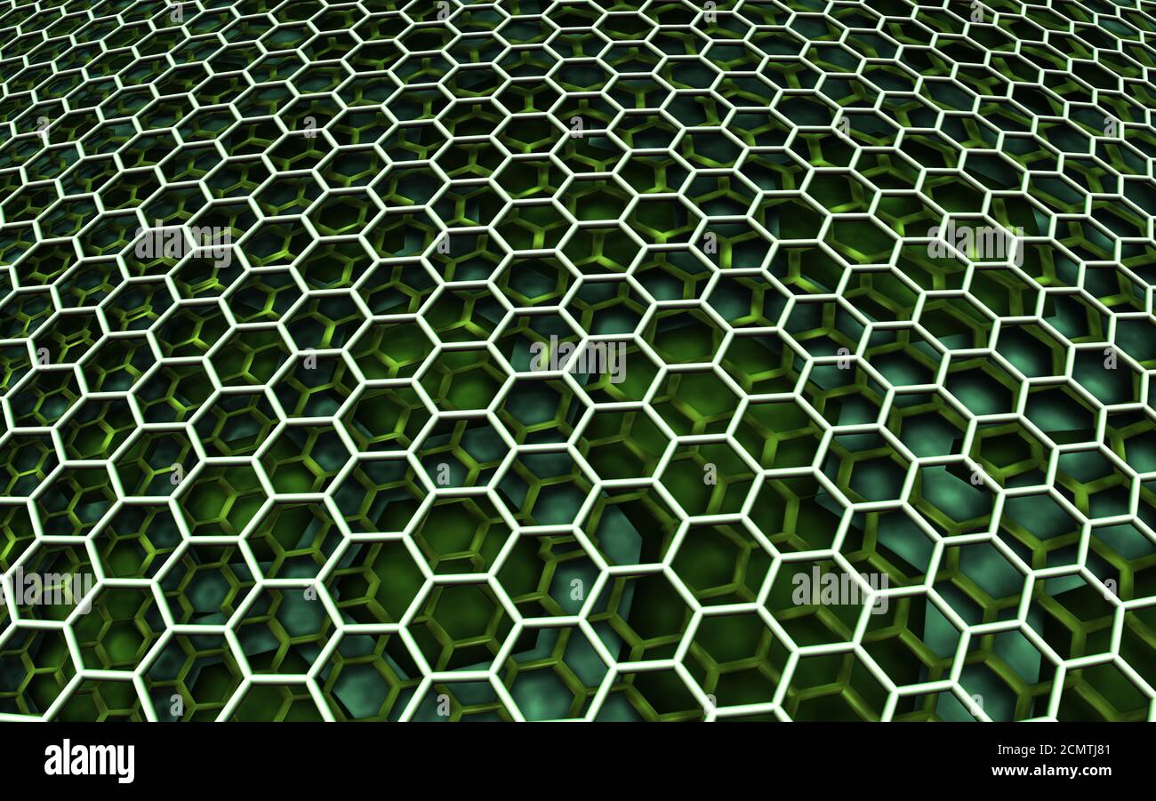 Abstract background, 3D hexagonal pattern, render illustration Stock ...