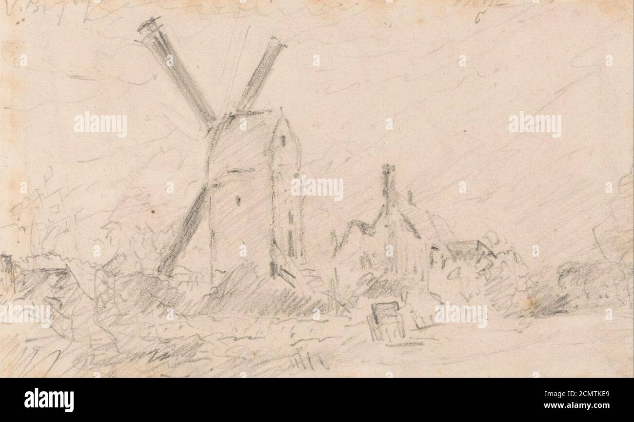John Constable - Landscape with Windmill Stock Photo - Alamy