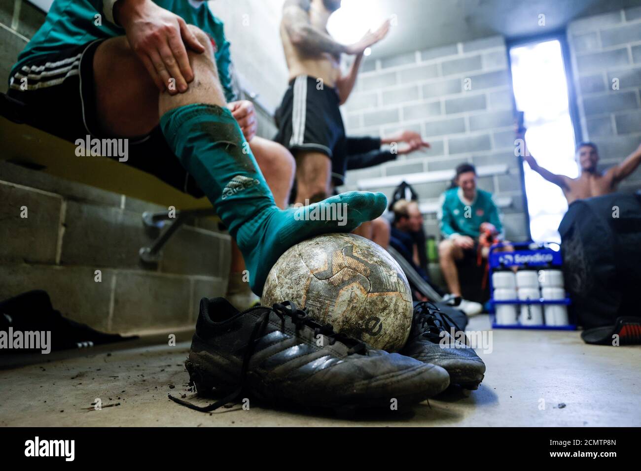Soccer player in changing room hi-res stock photography and images - Alamy