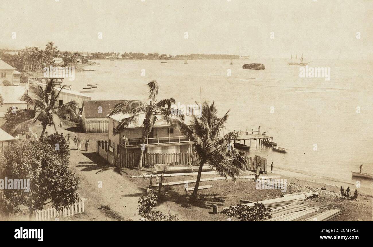 John Davis Bucht von Apia mit dem Wrack der Adler Stock Photo - Alamy