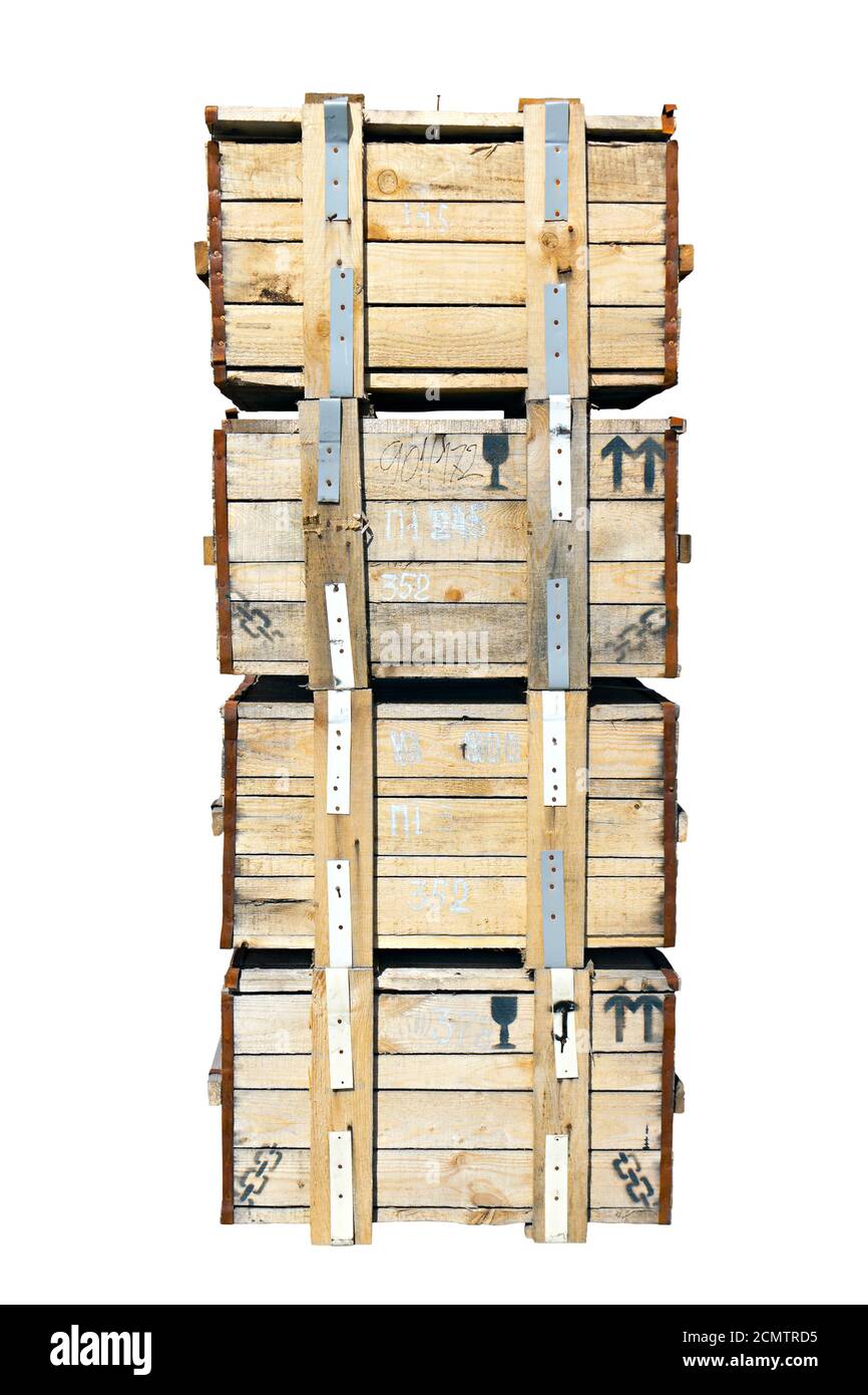 Wooden crate stack hi-res stock photography and images - Alamy