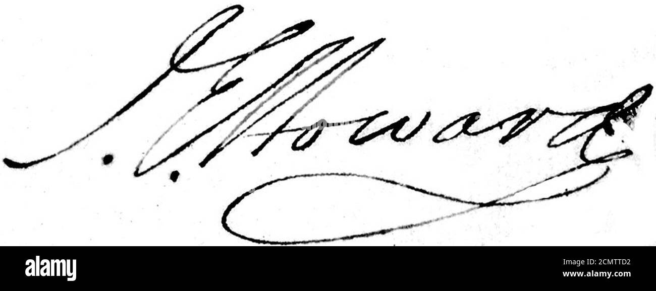 John Eager Howard signature Stock Photo - Alamy