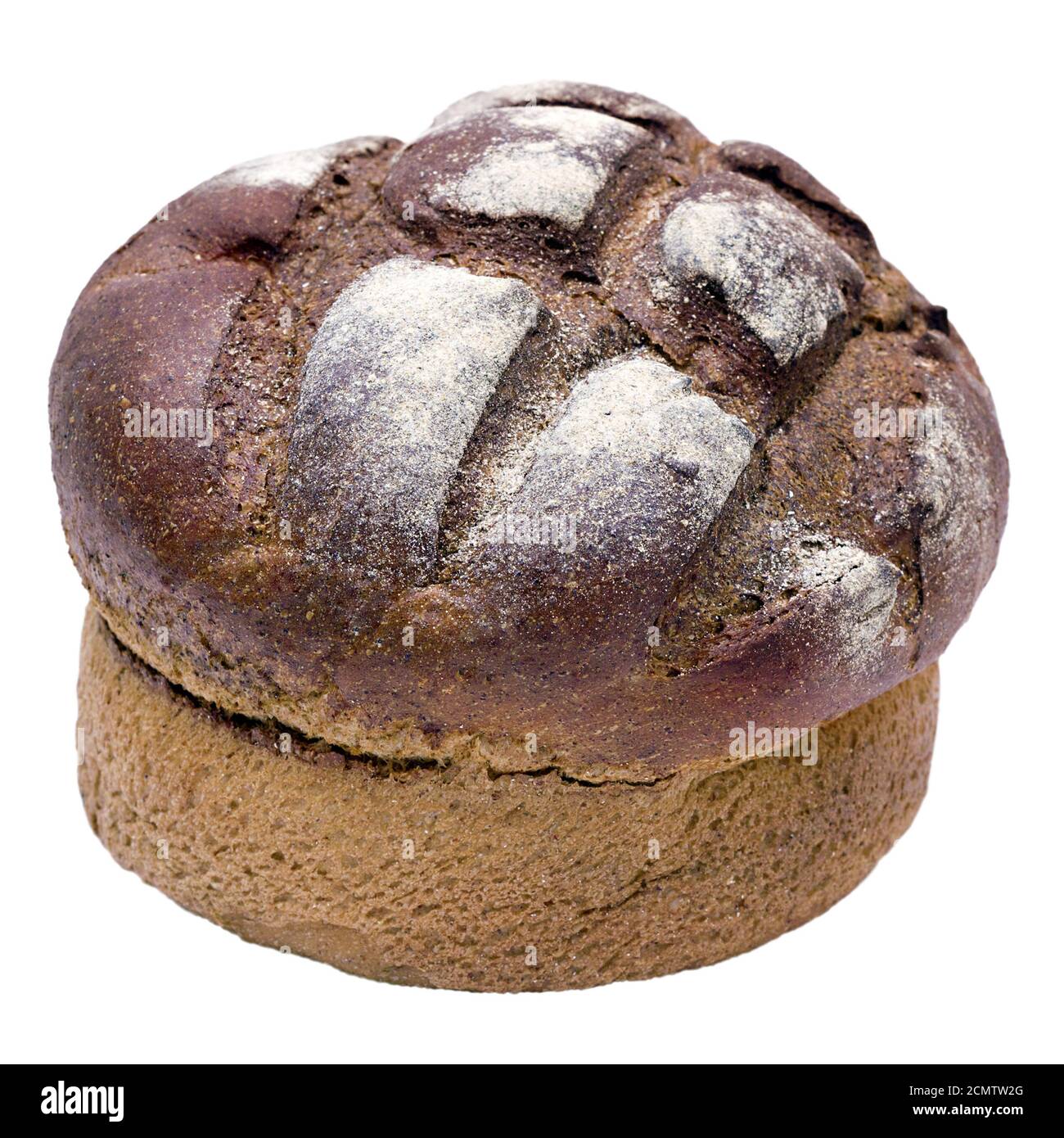 loaf of rye bread isolated on white background Stock Photo - Alamy