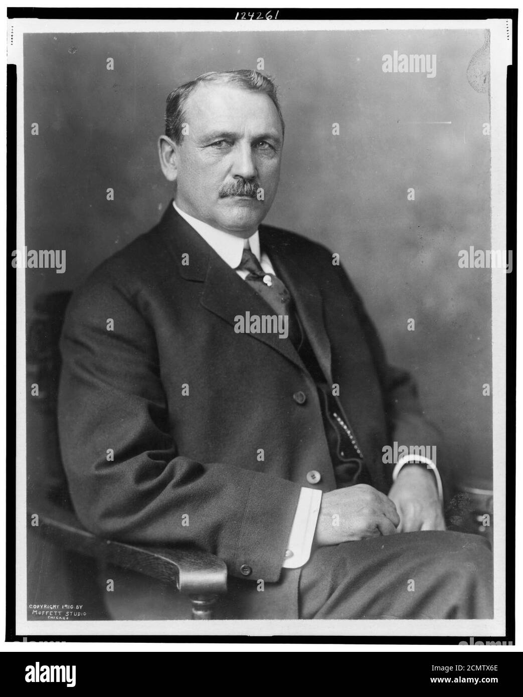 John F. Stevens, half-length portrait, seated, facing slightly left ...