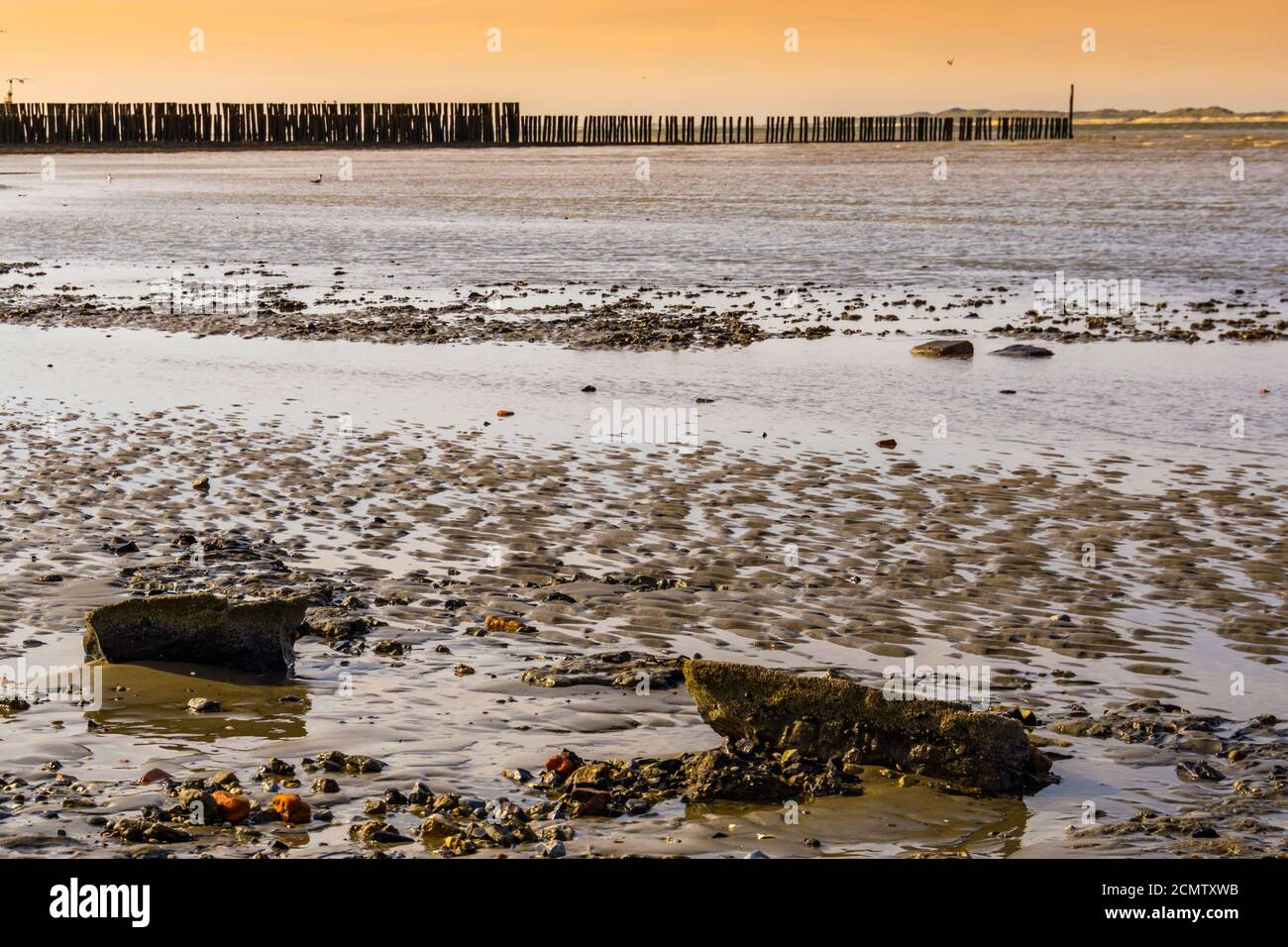 Rocks on the zeeland coast of the netherlands hi-res stock photography ...