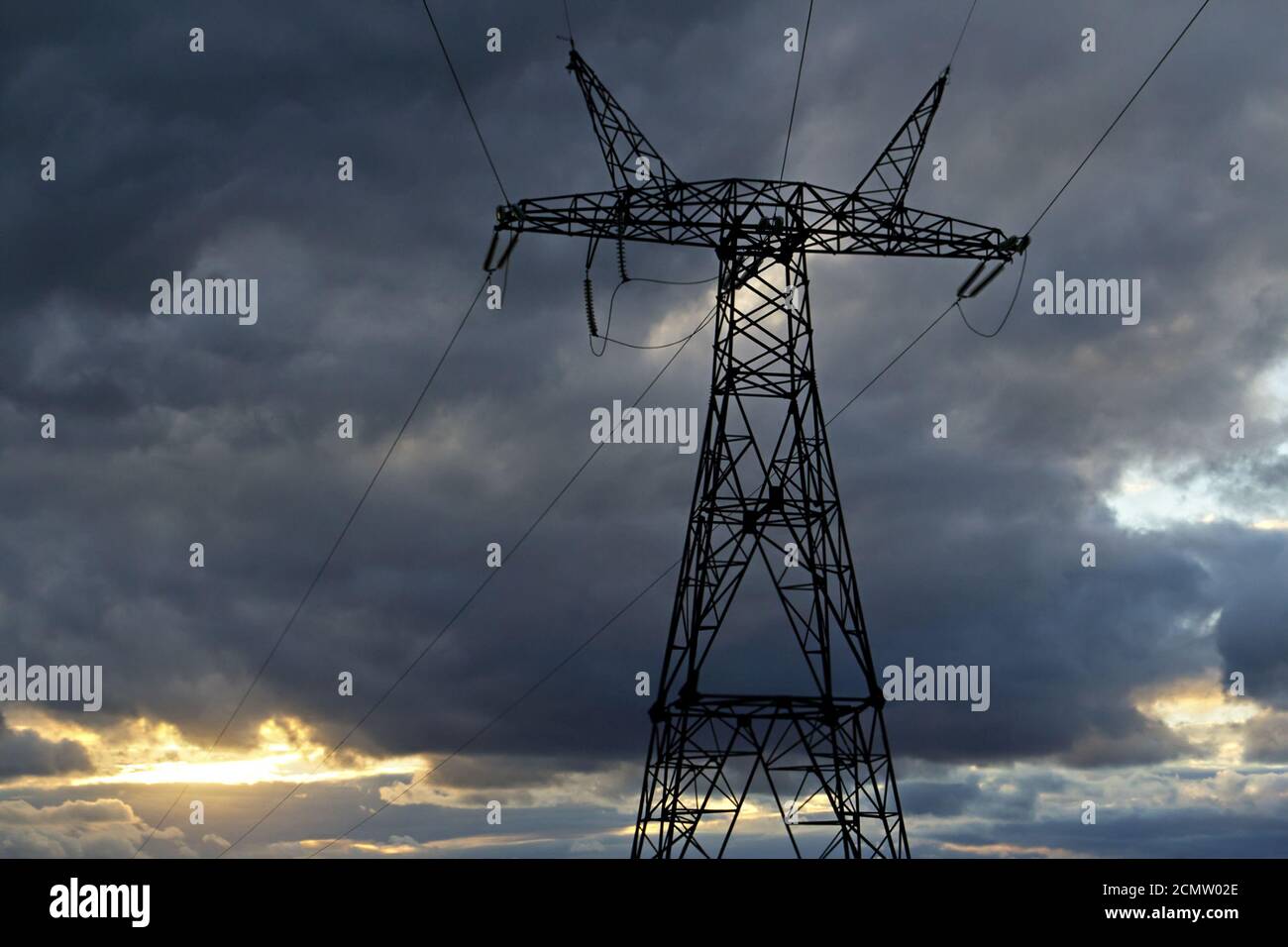 Storm power line hi-res stock photography and images - Alamy