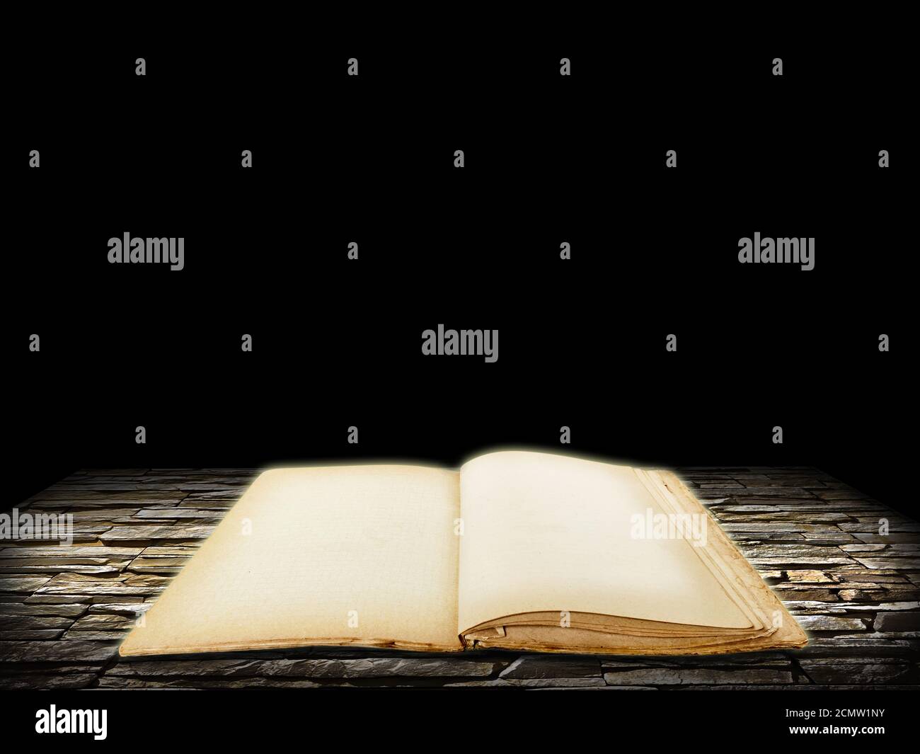 Big book open blank pages hi-res stock photography and images - Alamy