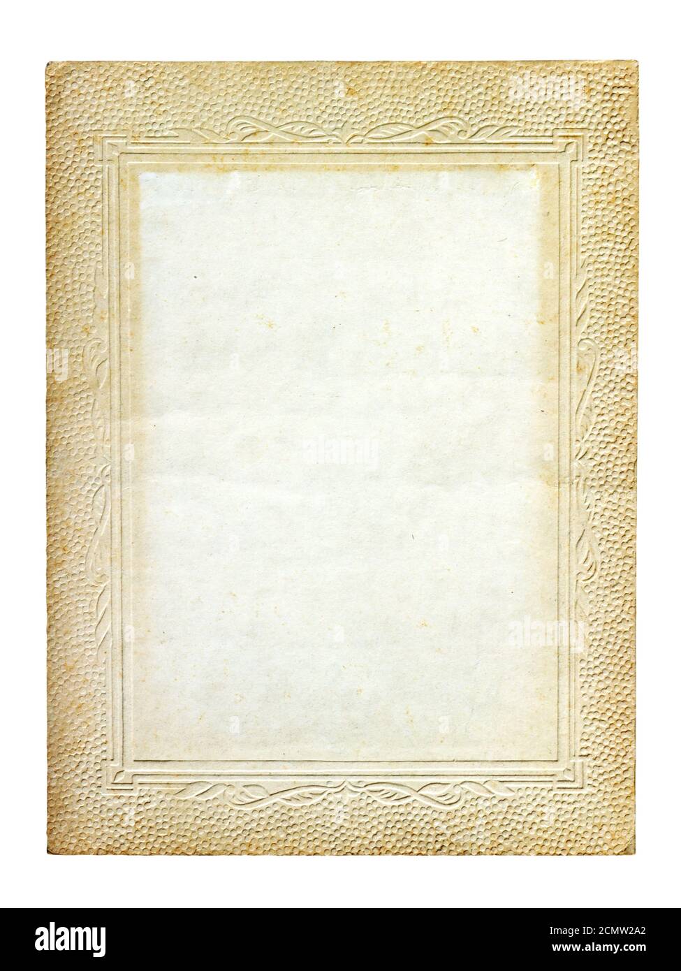 old vintage cardboard frame isolated on white background Stock Photo ...
