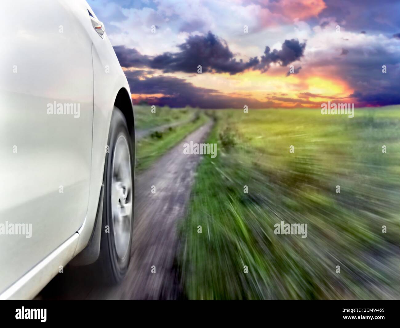 Driving road fast speed grass hi-res stock photography and images - Alamy