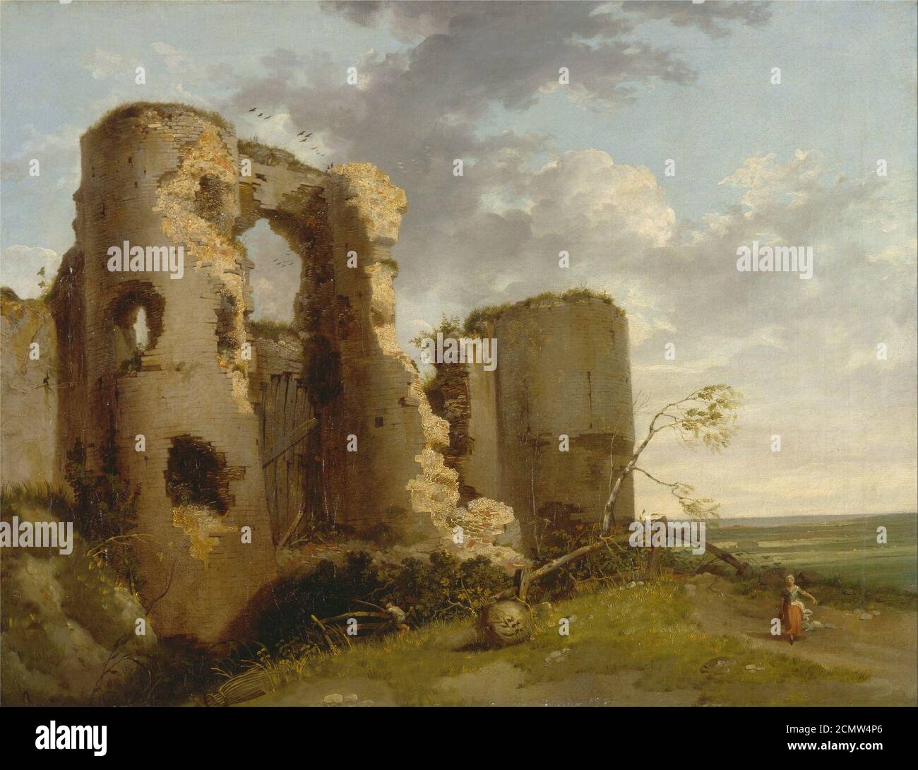 John Hamilton Mortimer - West Gate of Pevensey Castle, Sussex Stock ...