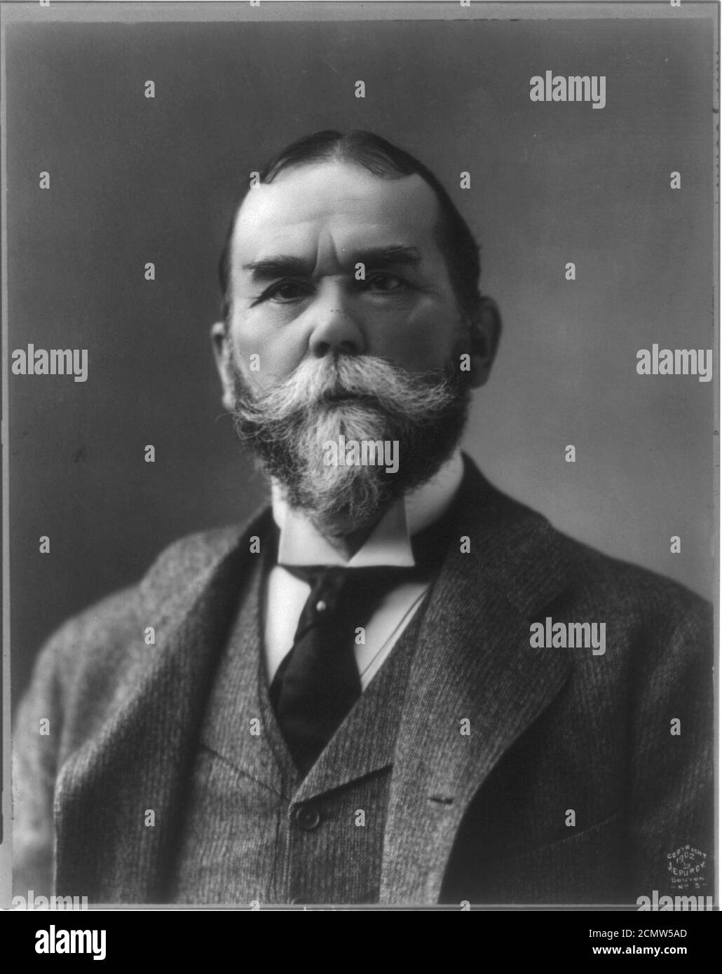 John Hay, 1838-1905, head and shoulders portrait, facing slightly left ...