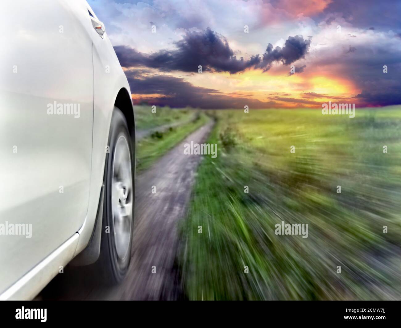 Driving road fast speed grass hi-res stock photography and images - Alamy